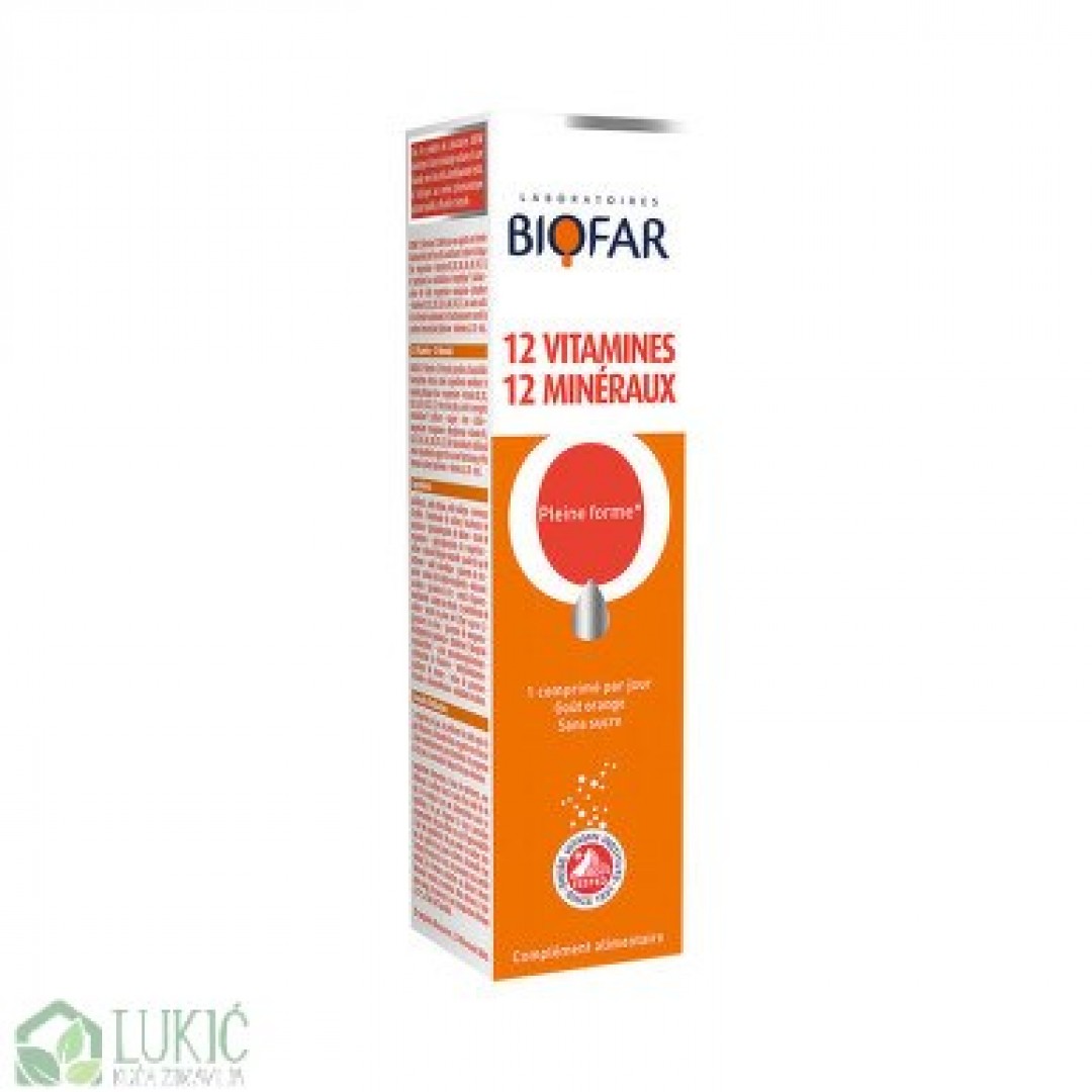 Biofar 12 vitamina + 12 minerala - Šumeće tablete za imunitet i energiju | Apoteka Lukić